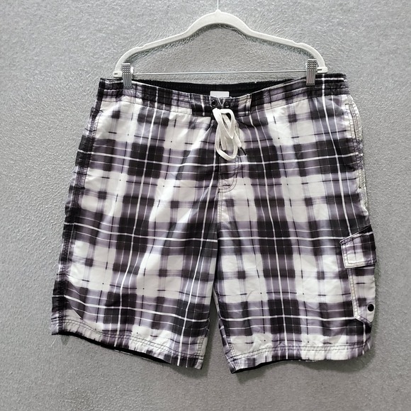 Speedo | Swim | Speedo Men Swimwear Xl Gray Plaid Swim Trunks Cargo ...
